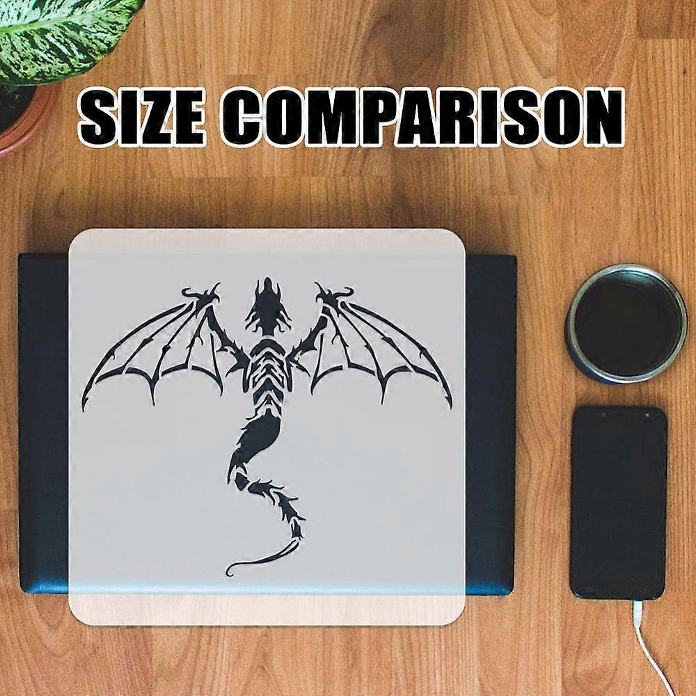 Flying Dragon Stencil for Painting 11.8x11.8 inch Large Dragon Pattern Drawing Template Dragon ...
