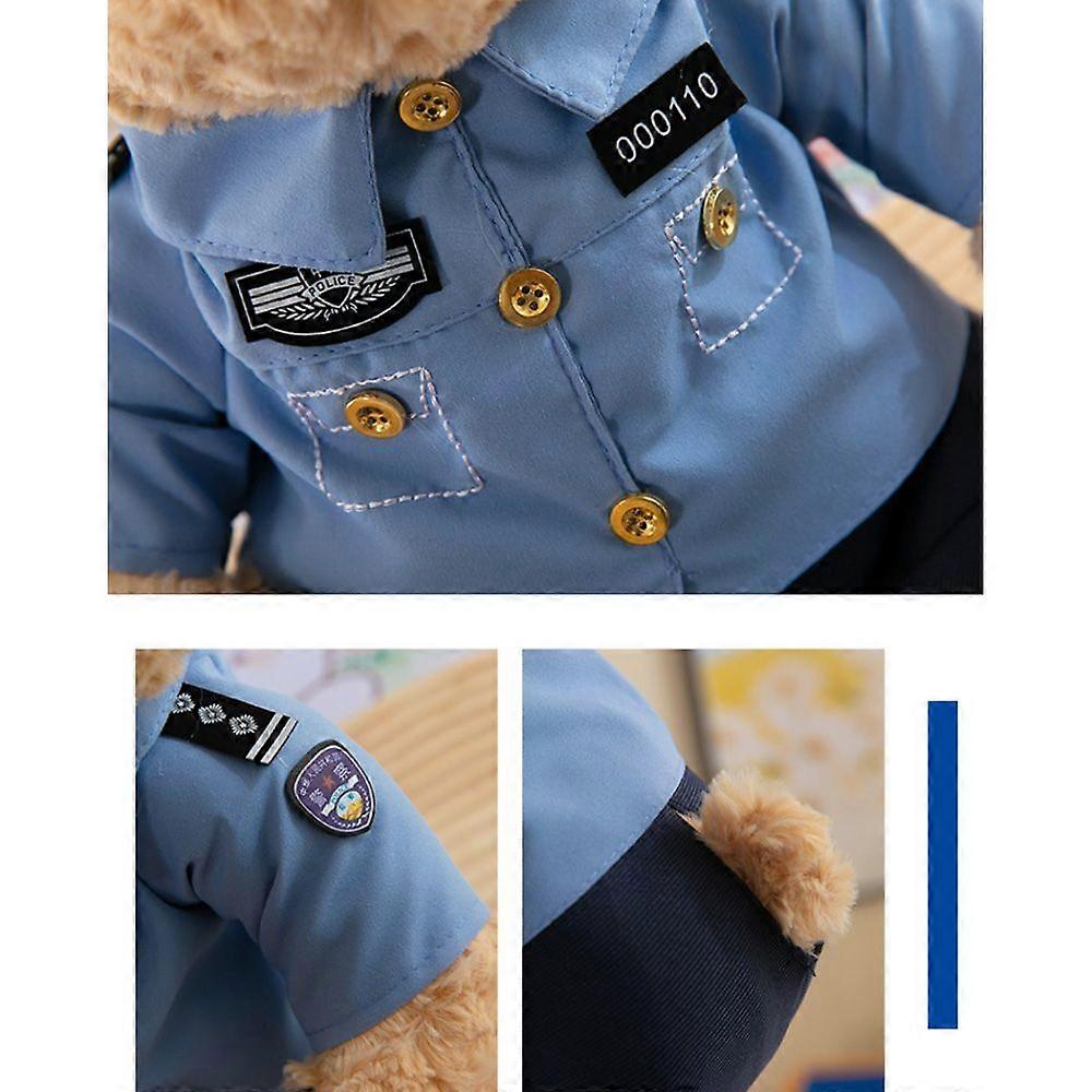 Police Teddy Bear Plush Bear Toy Stuffed Animal Furry Traffic Officer ...