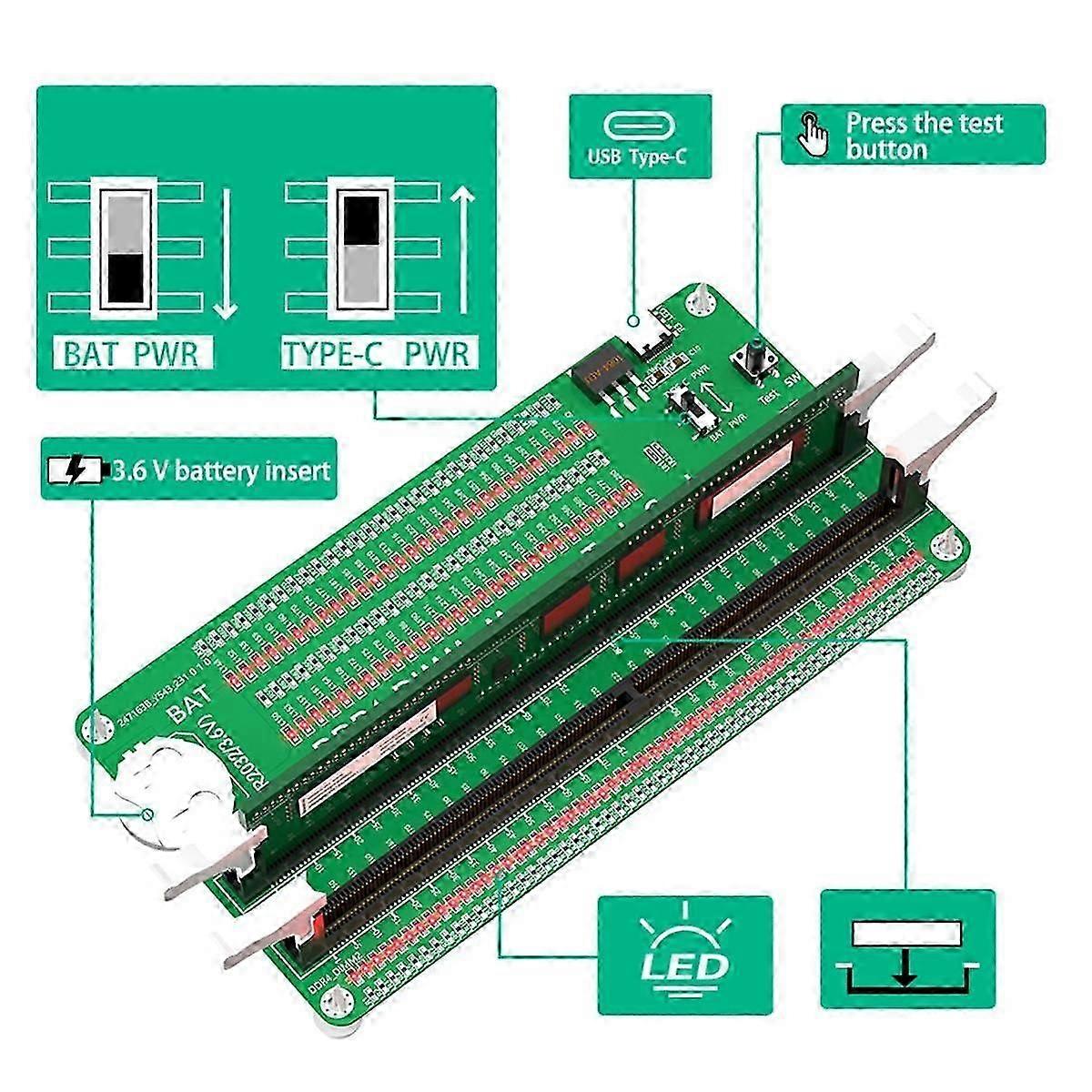 Ddr4 Memory Tester With Long Latch Desktop Computer Ddr4 Memory Test Card With Led Indicators