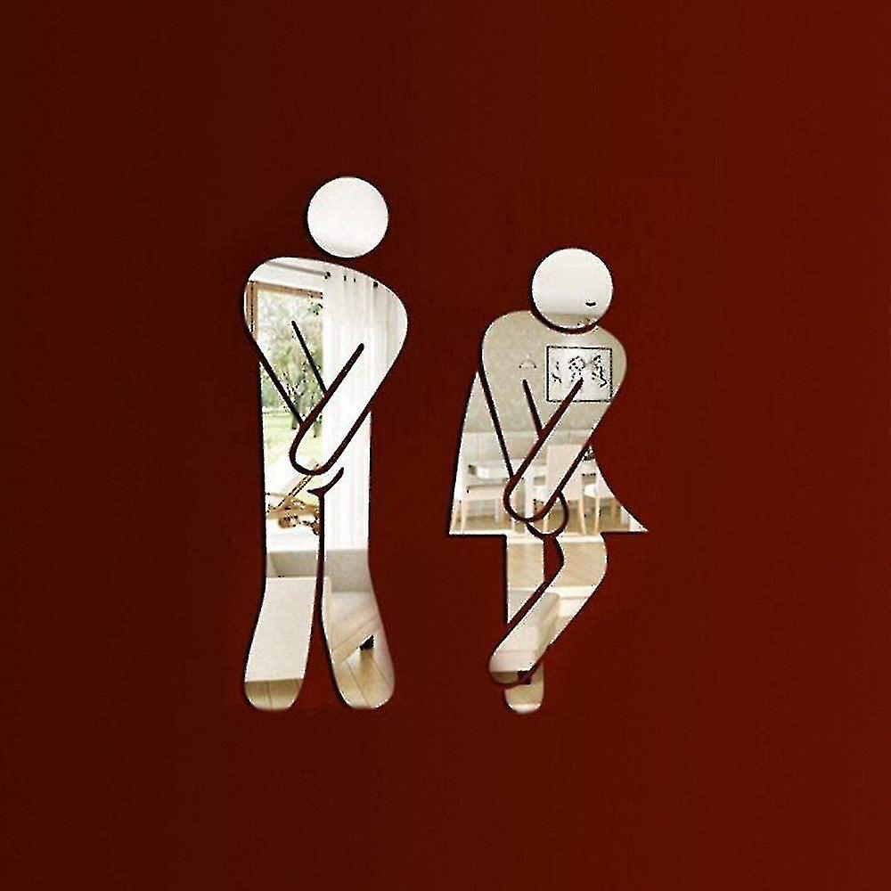 Crossed Legs Funny Bathroom Toilet Restroom Door Accessories Symbol ...