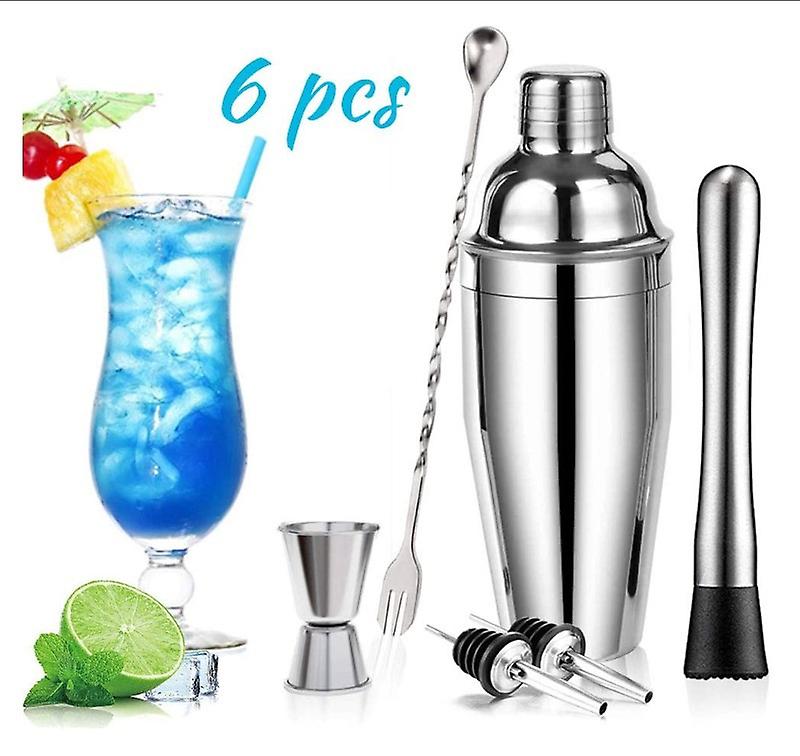 Cocktail Shaker Set, 6-Piece Bartender Kit Premium Shakers Bartending ...