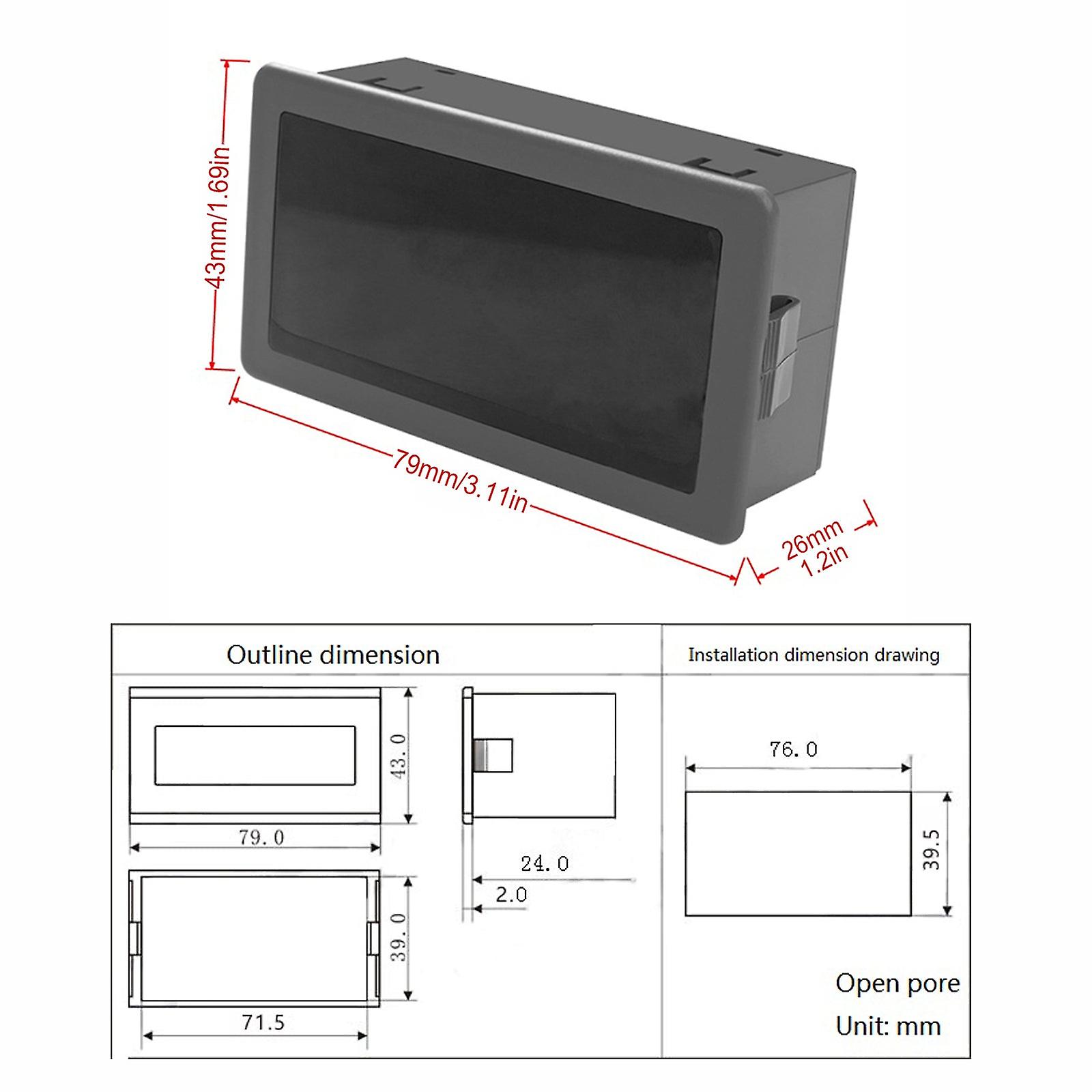 4 Digital led tachometer gauge rpm speed meter with hall proximity ...