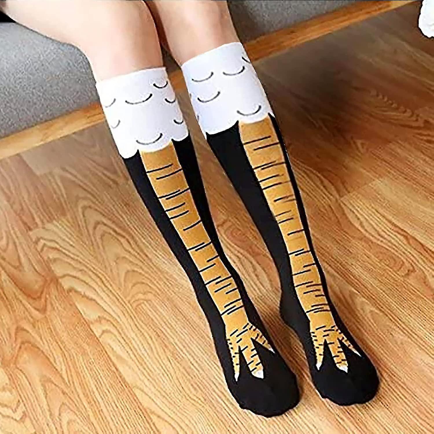 2 Pairs Chicken Feet Socks Novelty Funny Crazy Chicken Legs Socks ...
