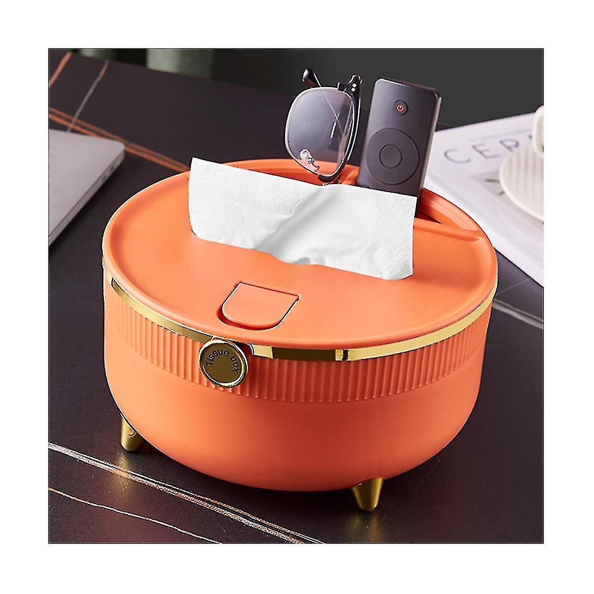 Multifunctional Tissue Box Household Living Room Mask Sundries Desktop Dividing Storage Box Dust ...