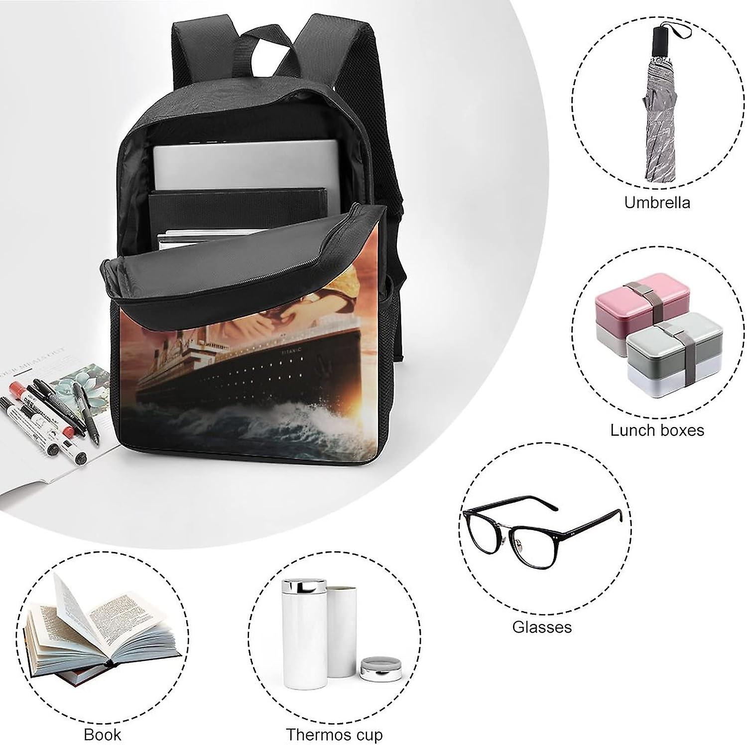 GENBAK Titanic Bookbags 3D Printed Movie Poster School Backpacks Boys ...
