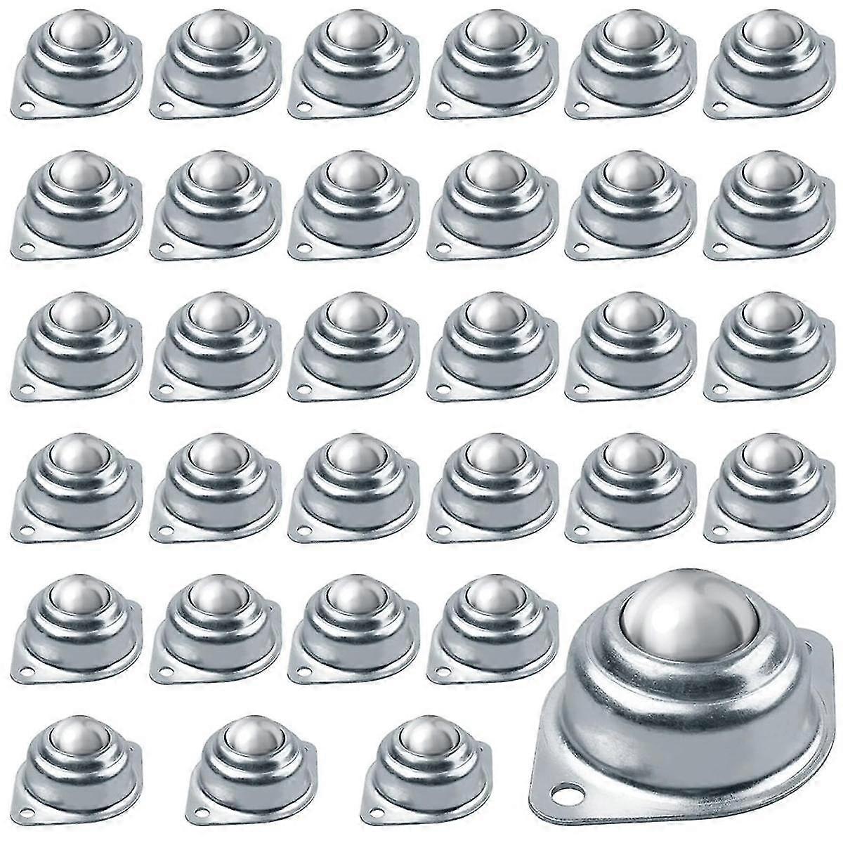 32Pcs Roller Ball Transfer Bearing, 1 Inch Carbon Steel Ball Casters ...