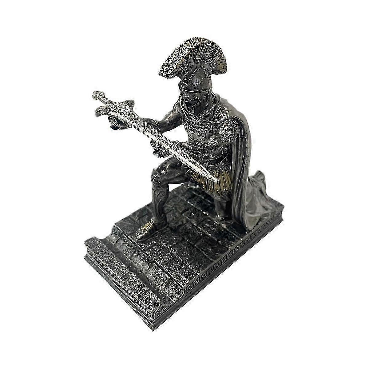 Knight Pen Holder with Helmet Statue Pen Holder Armor Roman Knight with ...