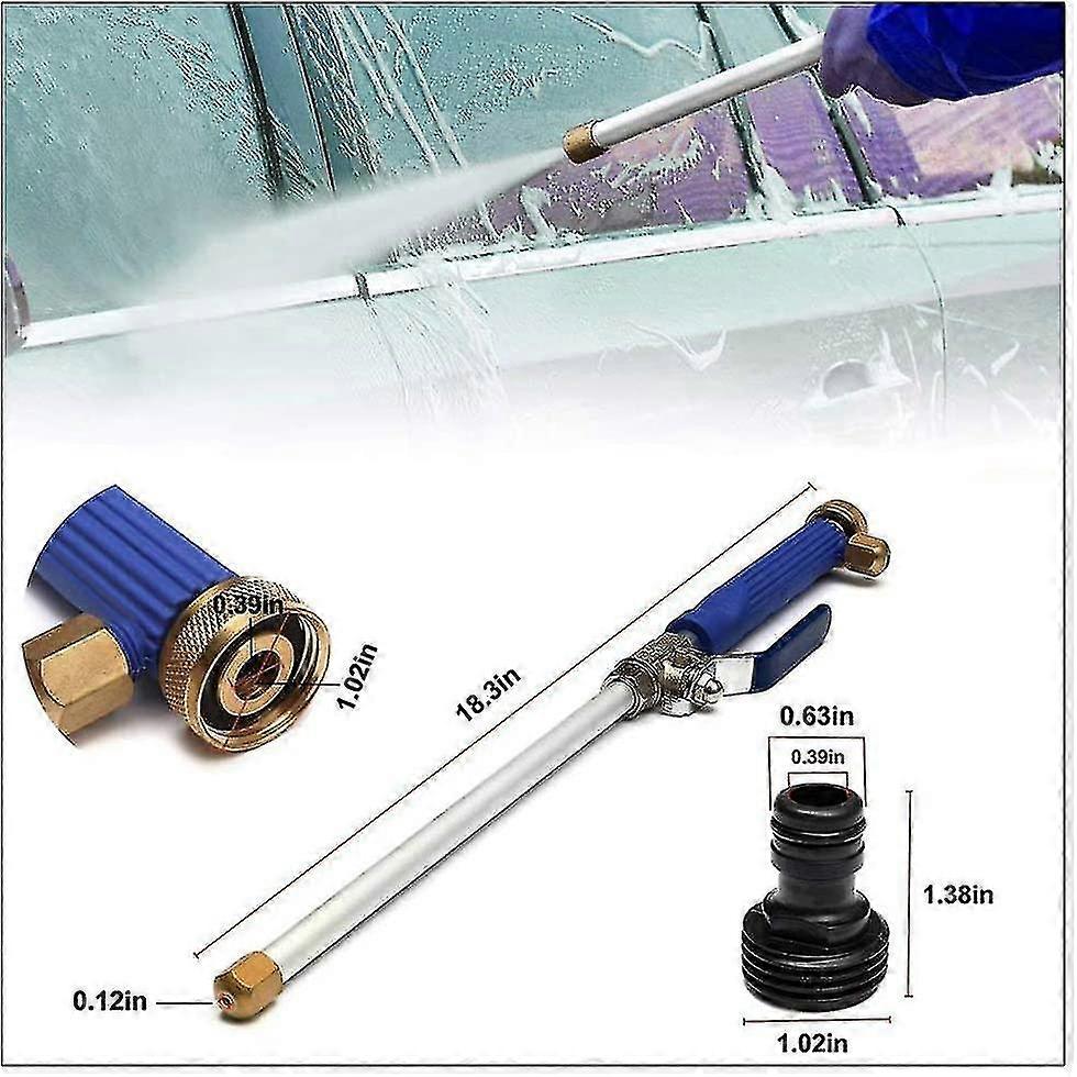 High Pressure Water Nozzle Spray Gun Water Lance With 2 Cleaning ...