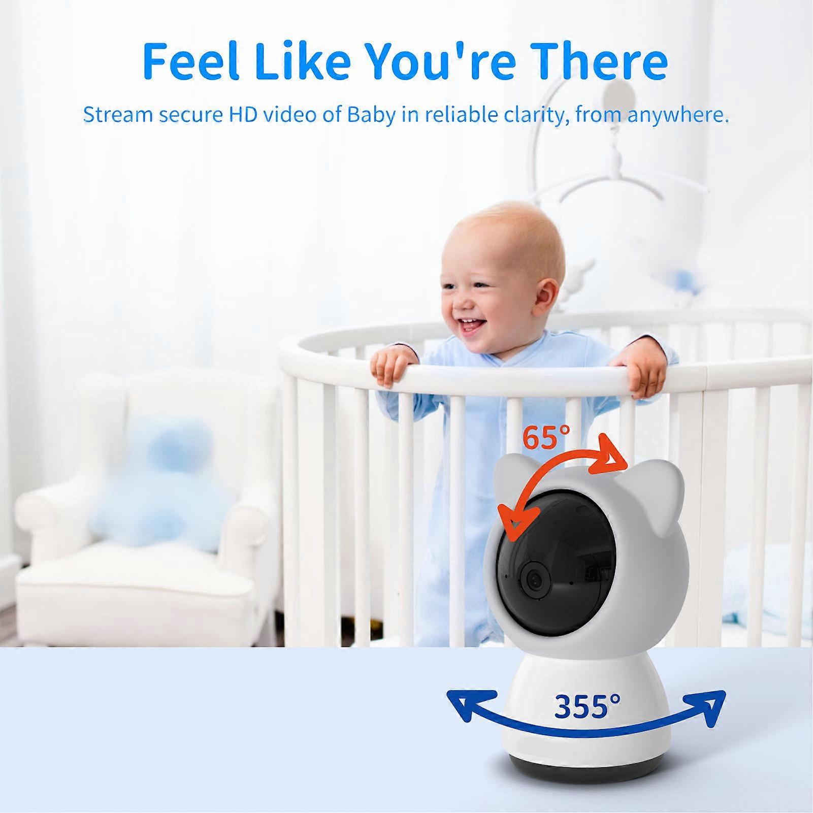 5in Screen Baby Camera Monitor Wifi Connection Two Way Talking Home ...