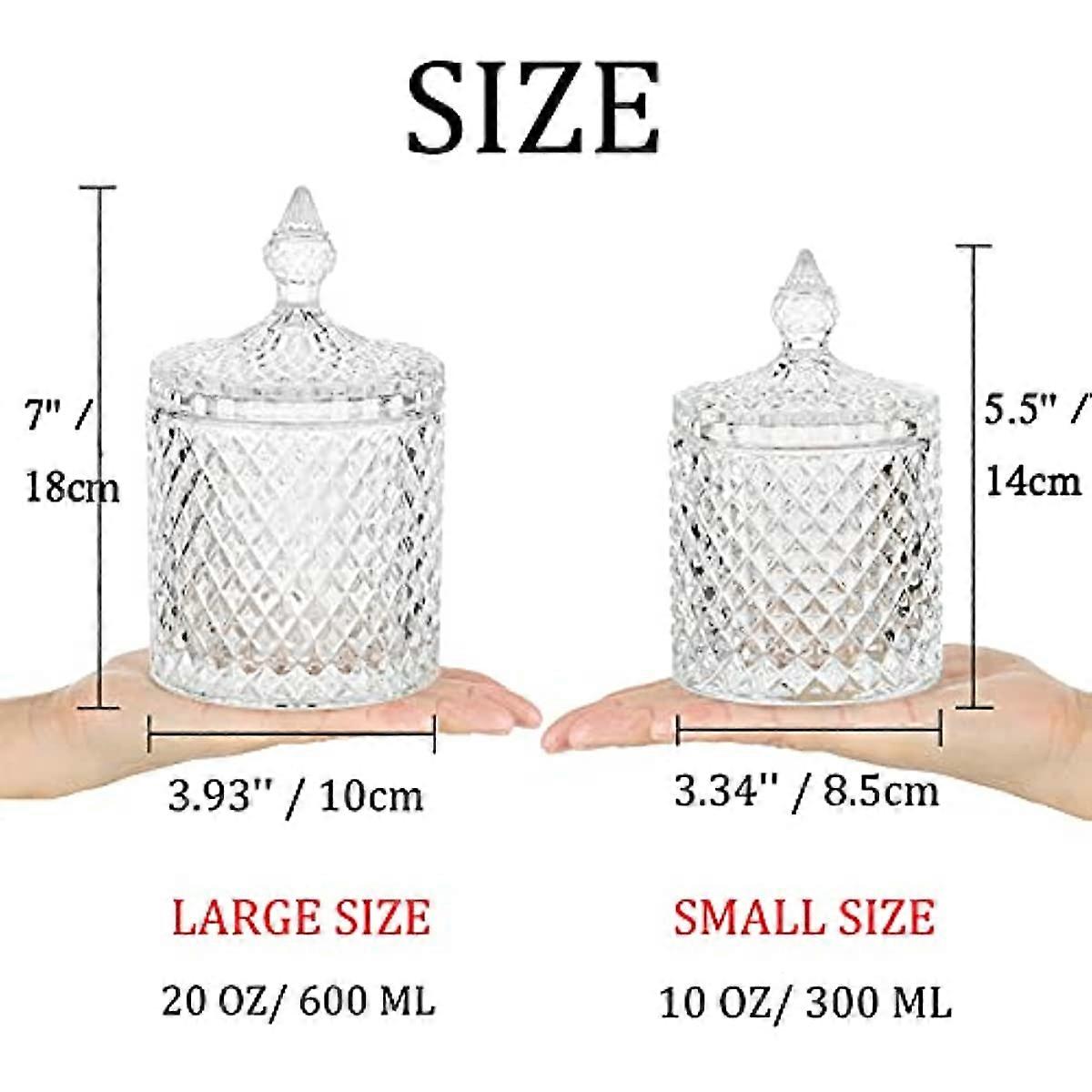 Candy Dishes with Lids-Candy Containers Glass Cookie Trasparent Jar for ...