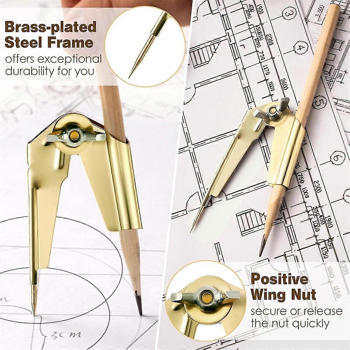 Pencil Compass And Scriber, Compass Scribe Tool, Woodworking Compass ...