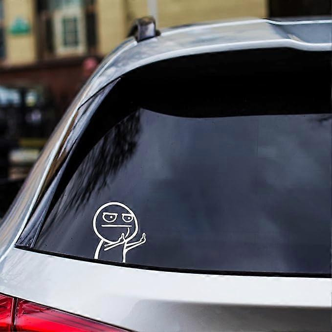 Funny Decal Large Vinyl Sticker for Cars, Trucks, Windows Middle Finger ...