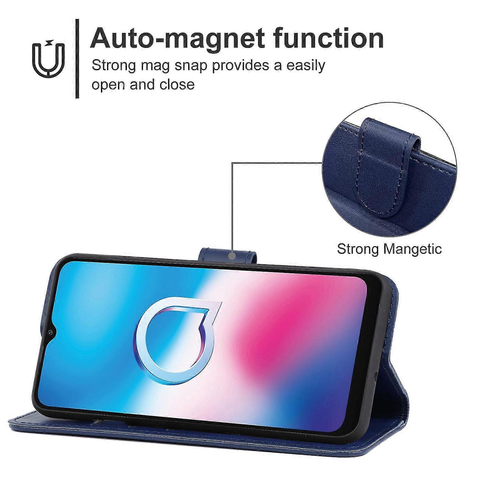 Leather Phone Case For Alcatel 3x (2020) G | Fruugo UK