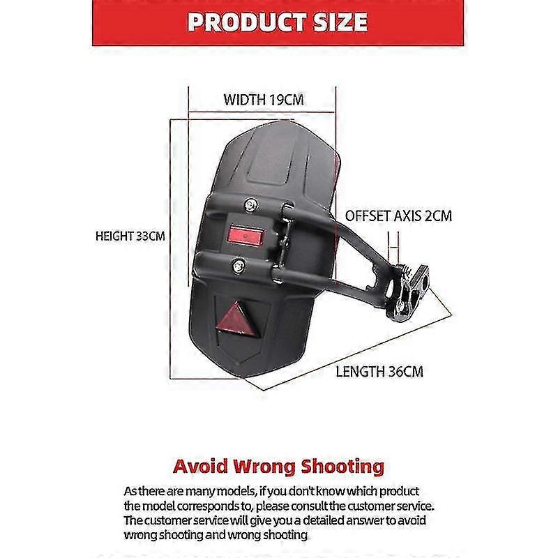 Motorcycle Rear Fender Mudguard Mudflap Rear Wheel Splash Guard Cover ...
