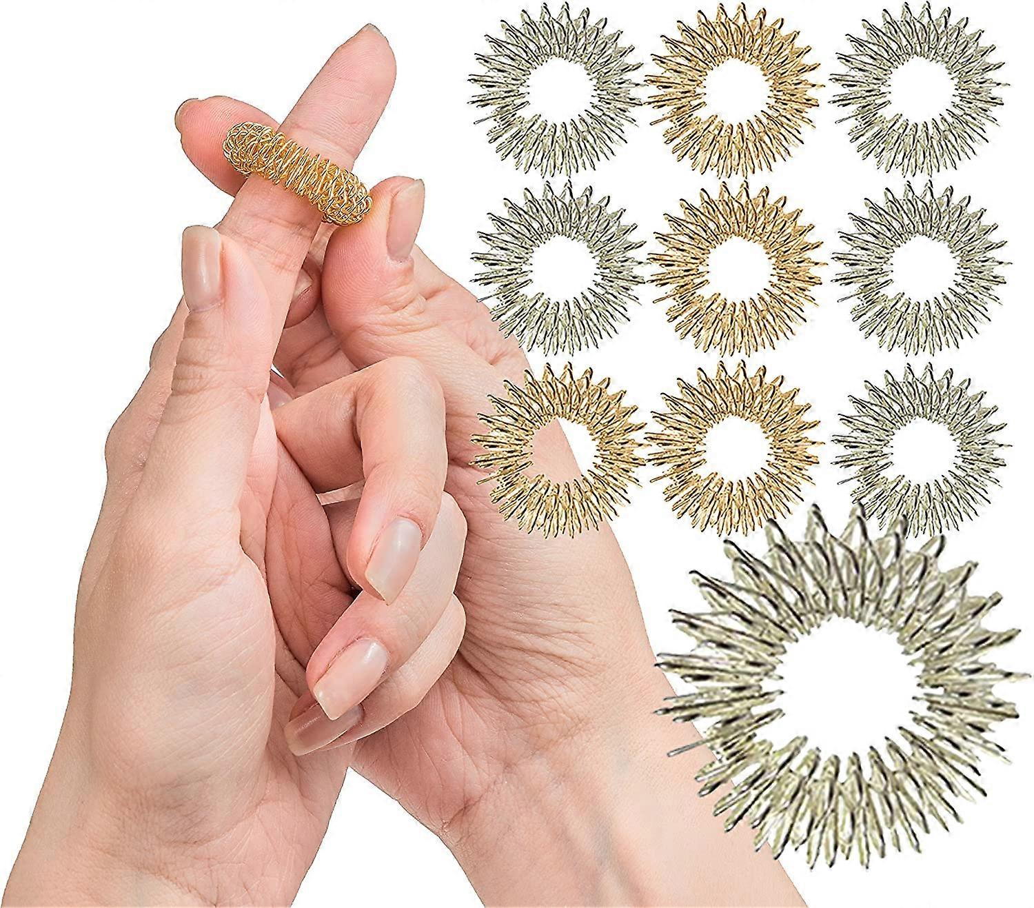 Spiky Sensory Finger Rings (Pack Of 10) - Great Spikey Fidget Toy For Kids And Adults - Fun Set ...
