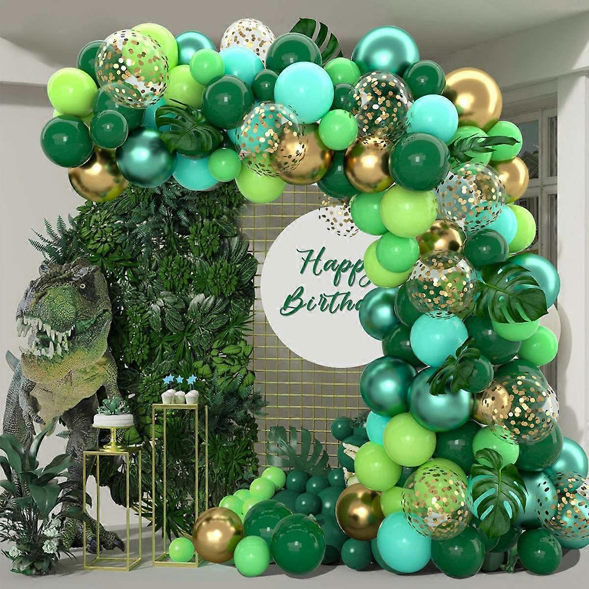 Green Balloons Garland Arch Kit Jungle Safari Theme Birthday Party ...