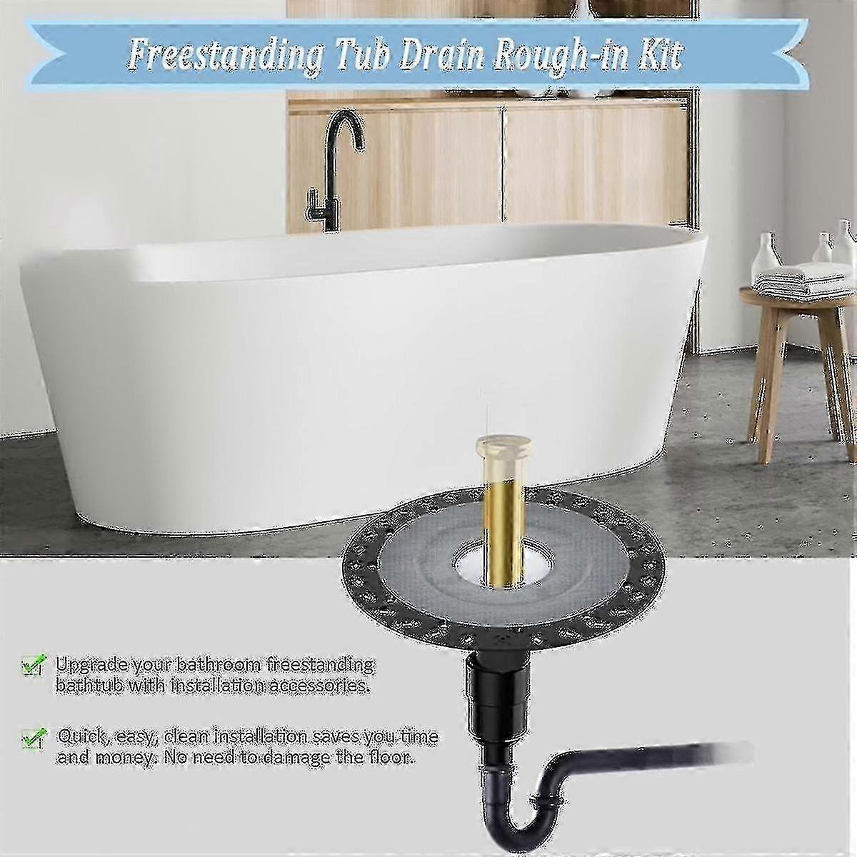 Upgrade Freestanding Tub Drain Rough-in Kit,12 Inch Base,island Tub ...