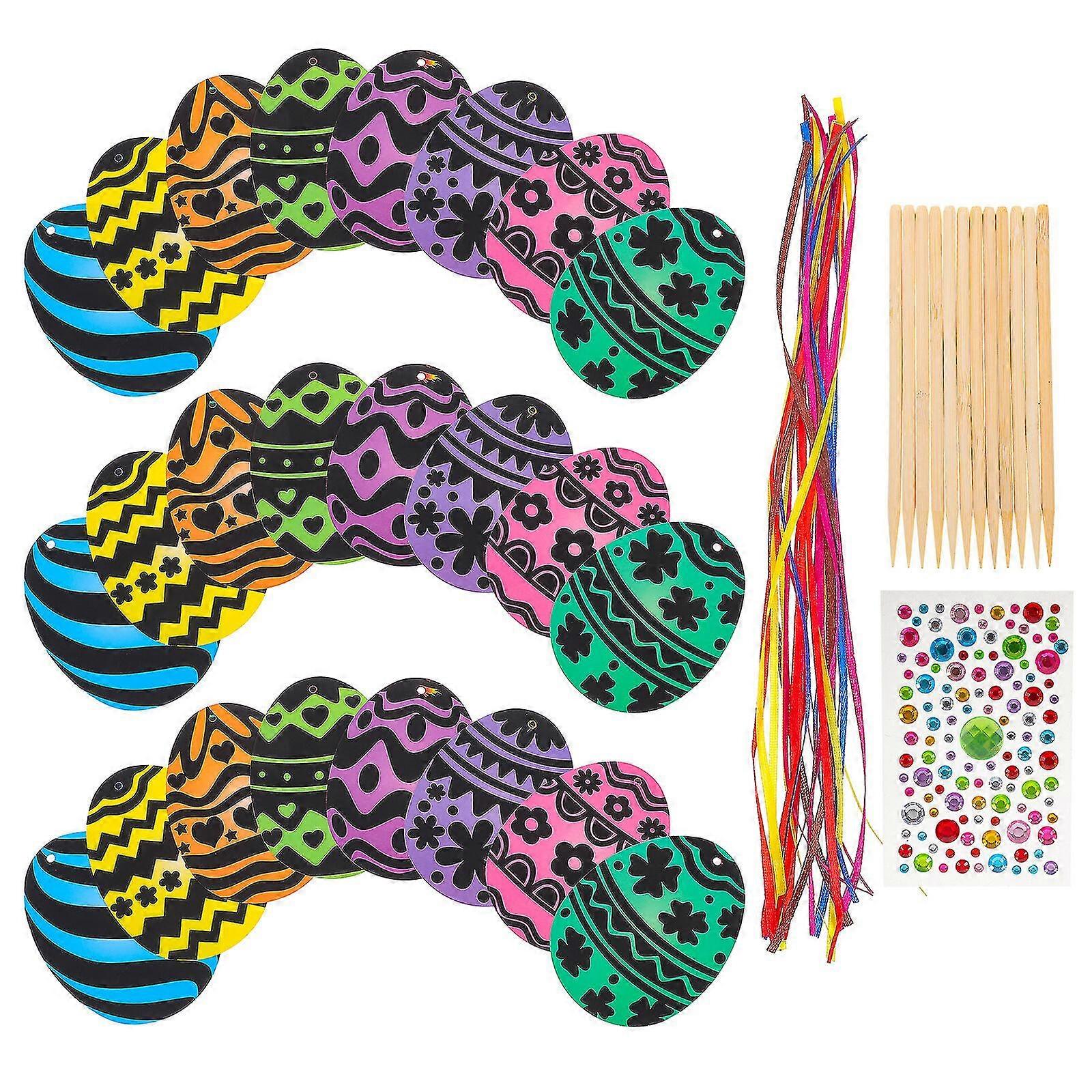 1 Set Easter Eggs Scratch Cards for Kids DIY Easter Party Favors Easter ...