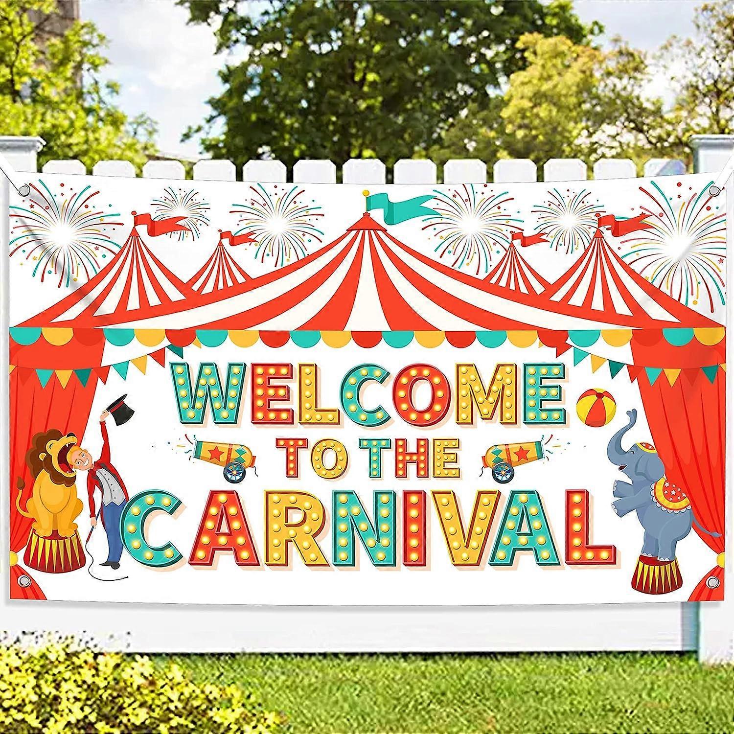 XtraLarge Welcome To The Carnival Backdrop - 72x44 Inch | Carnival ...