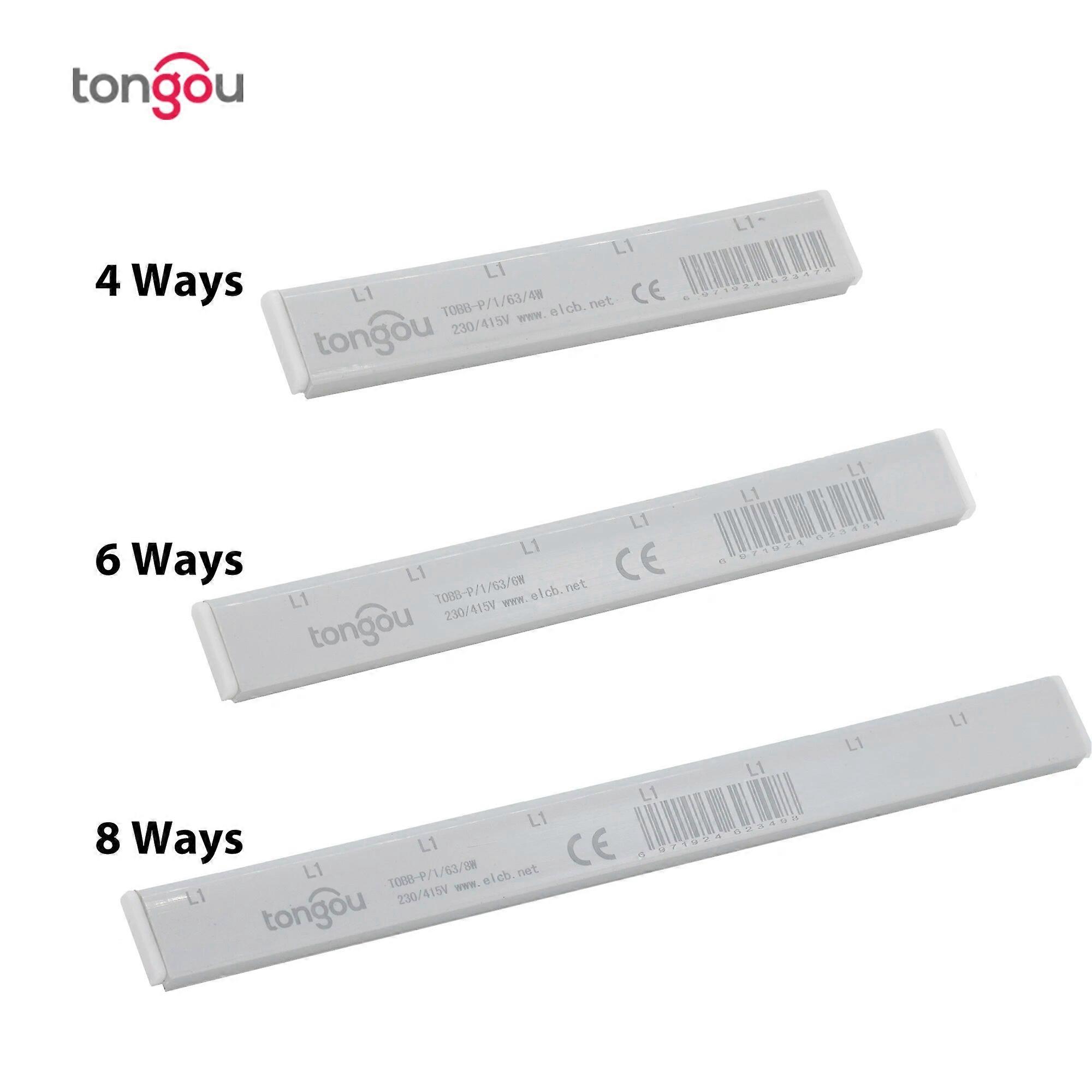 1 Pole 4 ways 6 ways 8 ways Pin Type Copper Busbar for Distribution Box ...