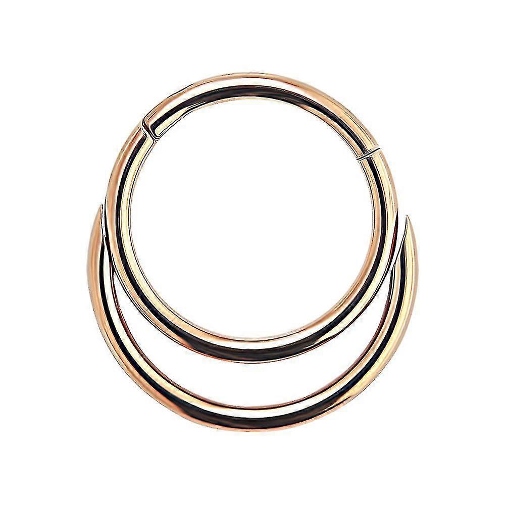 16 Gauge ( 1.2mm ) - 9mm Diameter 316l Kirurgisk Stål Twin Circle Gångjärn Segment Näsring ...