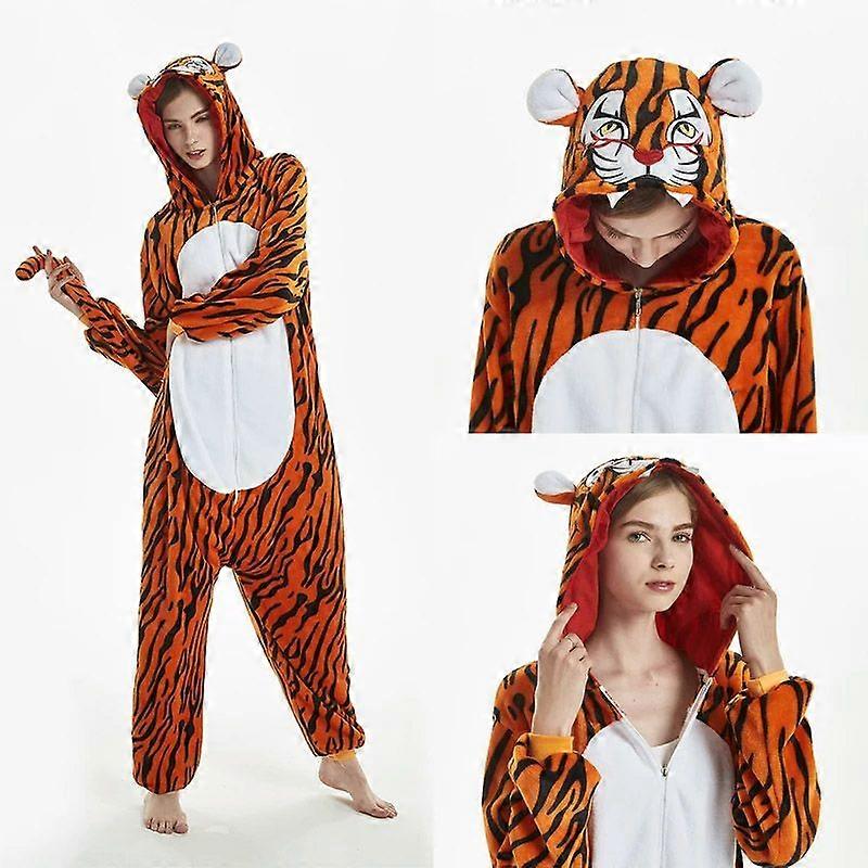 Tiger Jumpsuit for Adult Kids Animal Pajama Onesie Kigurumi | Fruugo UK