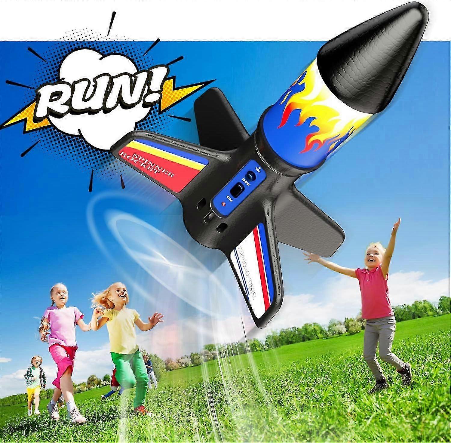 Rocket Launcher for Kids Electric Flying Model Rocket with Parachute ...