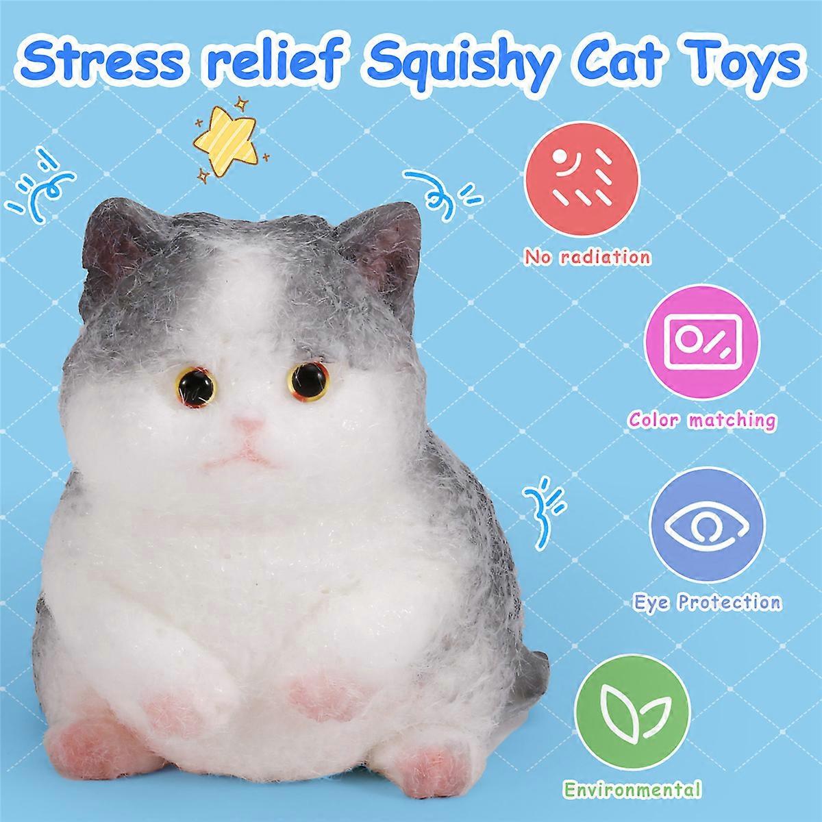 Medium Squishy Cat Toys Stress Relief Cat Squishy Toys Funny Cat ...