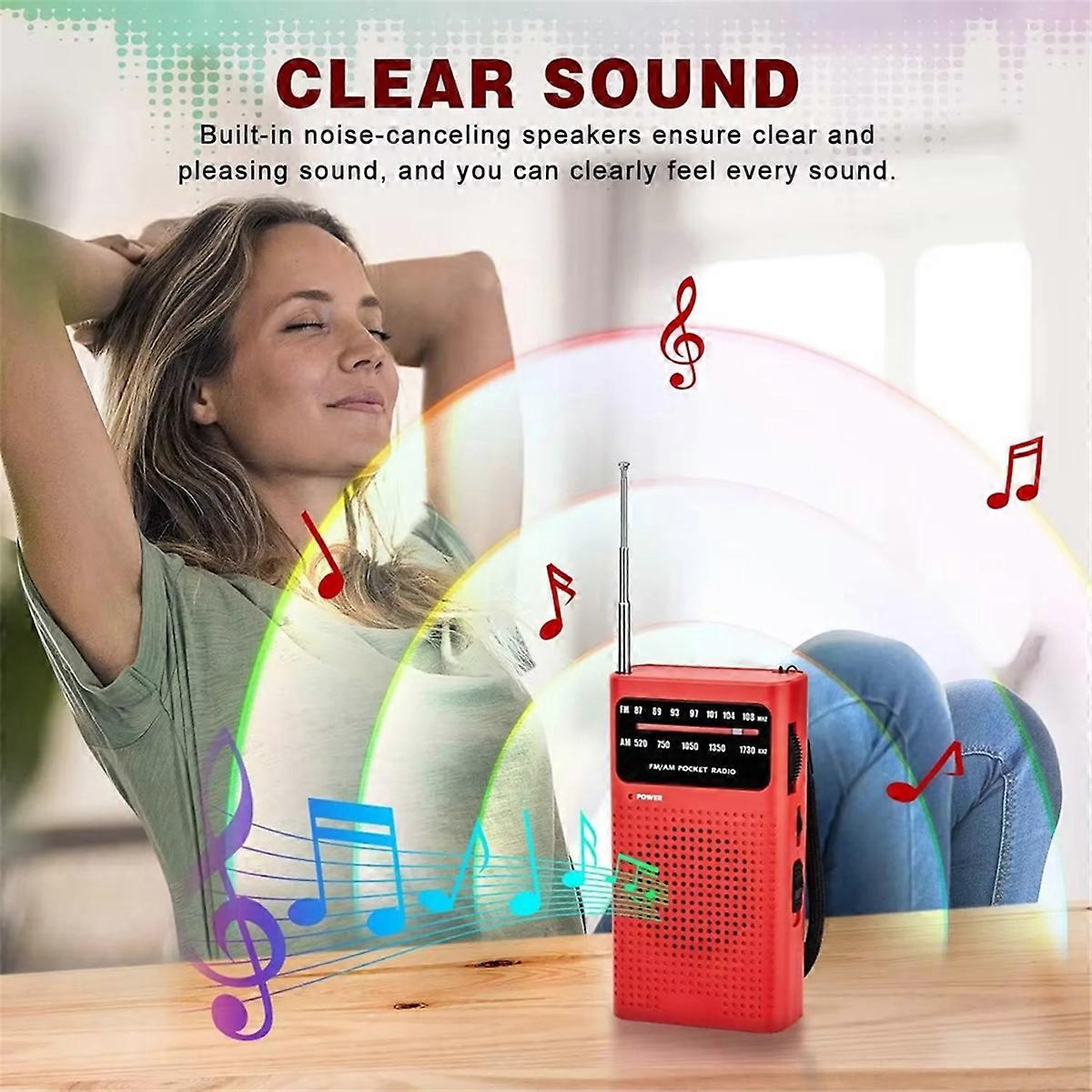 Full-Band Small Portable Radio Mini AM FM Pointer Pocket Radio for ...
