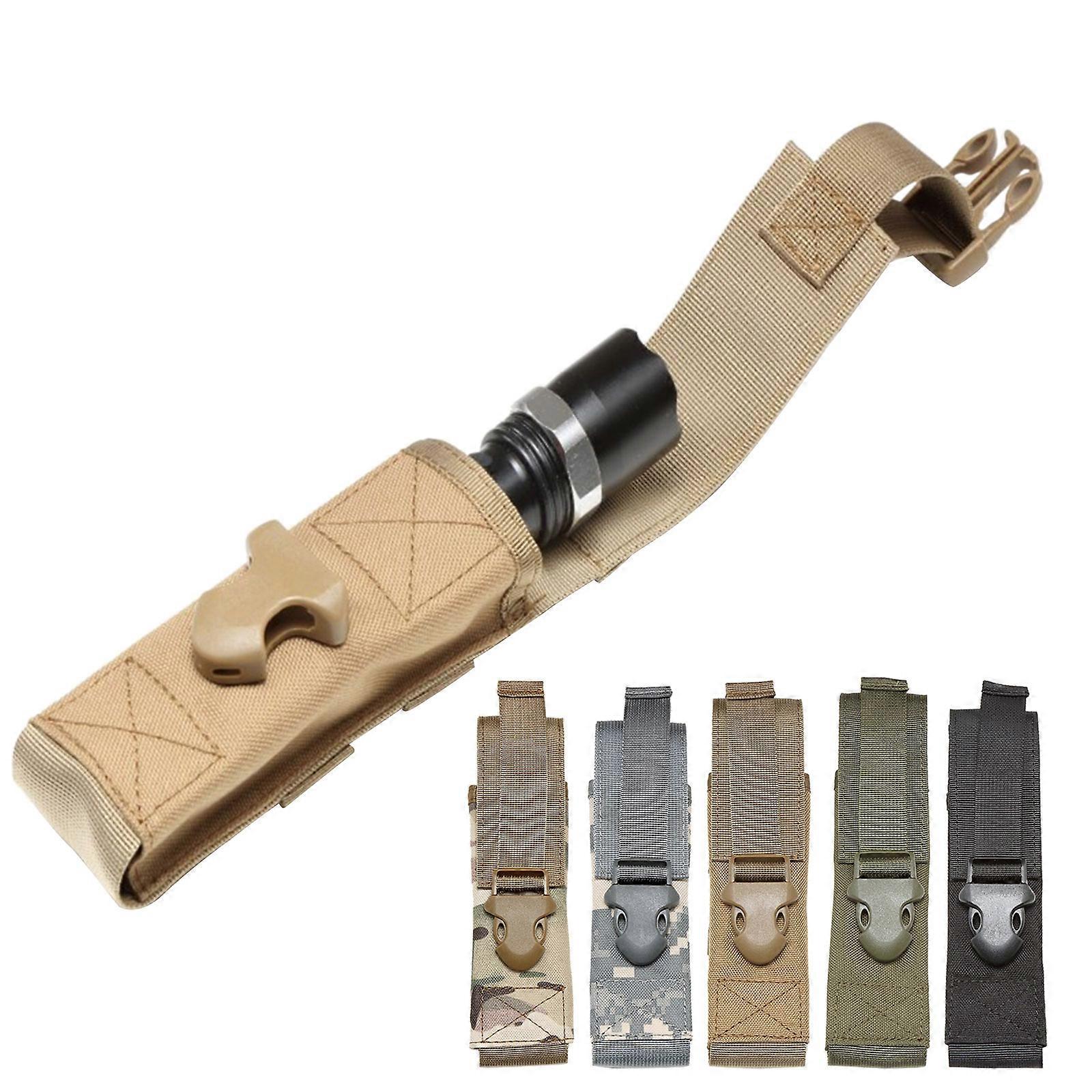 Tactic LED Torch Flashlight Belt Waist Pack Molle Flashlight Organizer ...