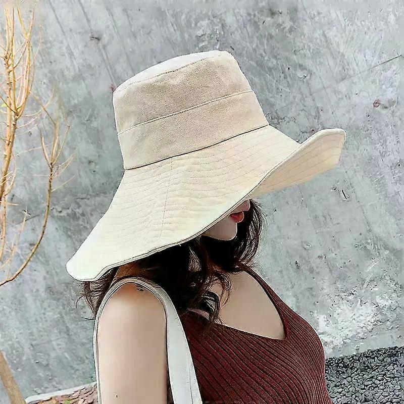 Japan and South Korea Big Brim Hat Women's Spring and Summer Foldable ...