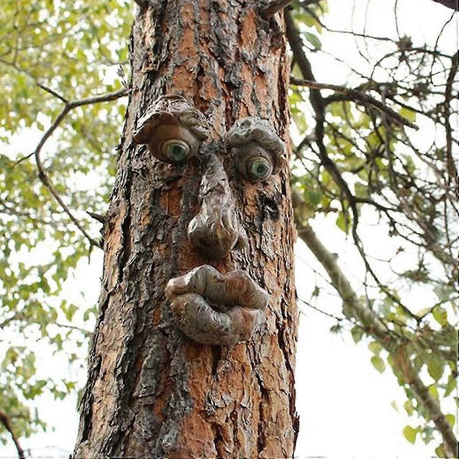 Garden Tree Face, Old Man Tree Face Decor, Whimsical Resin Hugger Tree ...