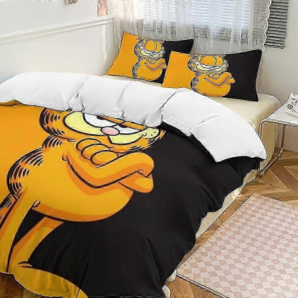 Garfield Bedding Sets Cute Bed Cover Anime Cartoon 3D Printed ...
