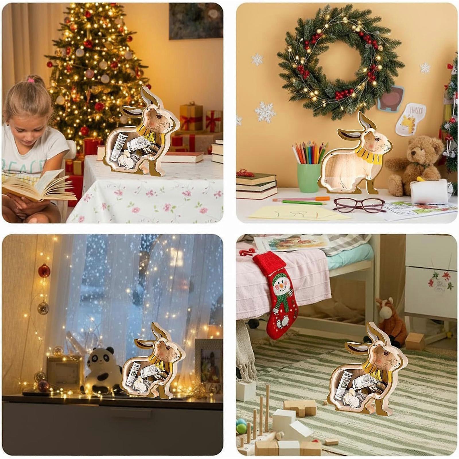 Wooden Easter Coin Holder Animal Designs Spacious Interior For Money ...