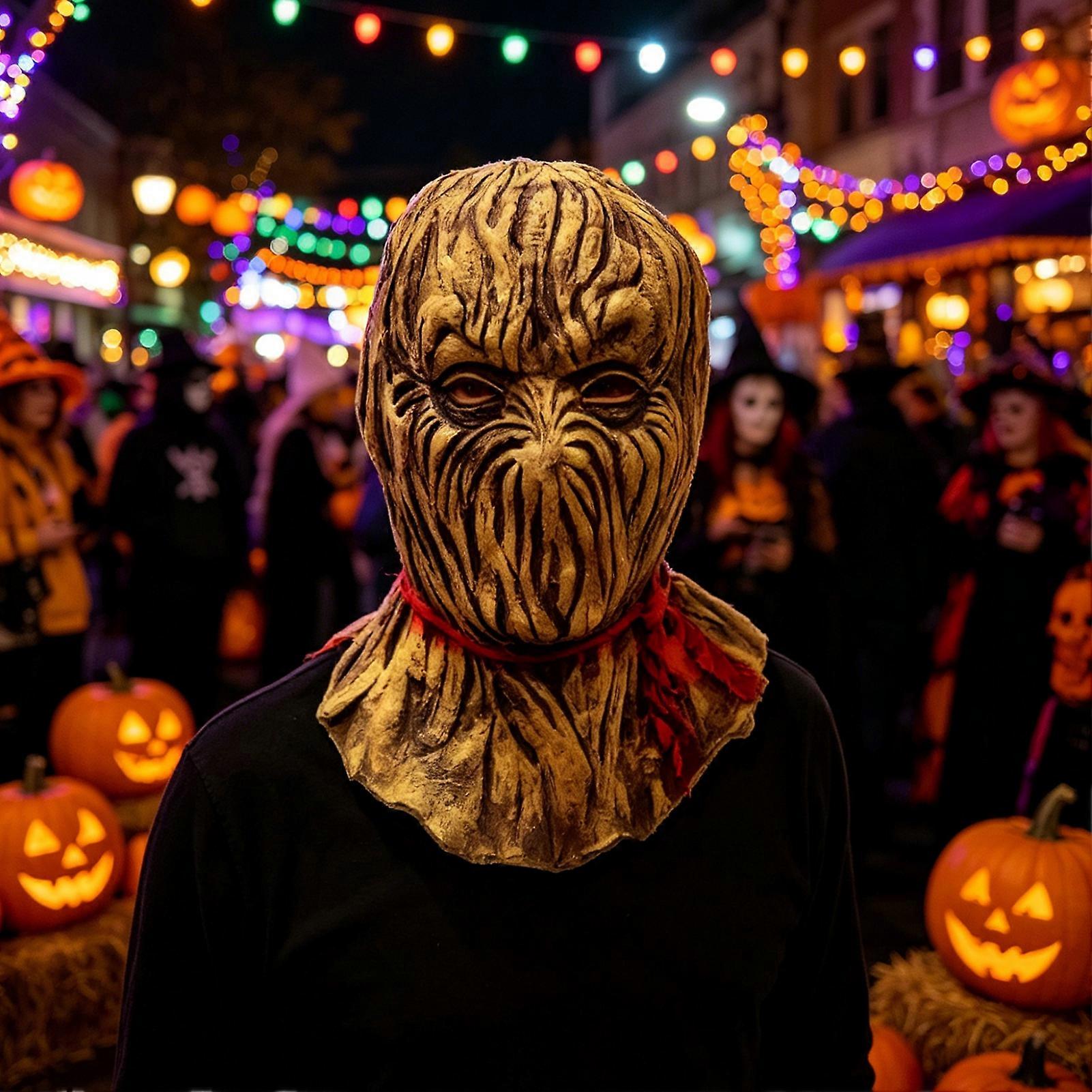 Scarecrow Halloween Latex Masque Adult Full Head Horror Masque Scary ...