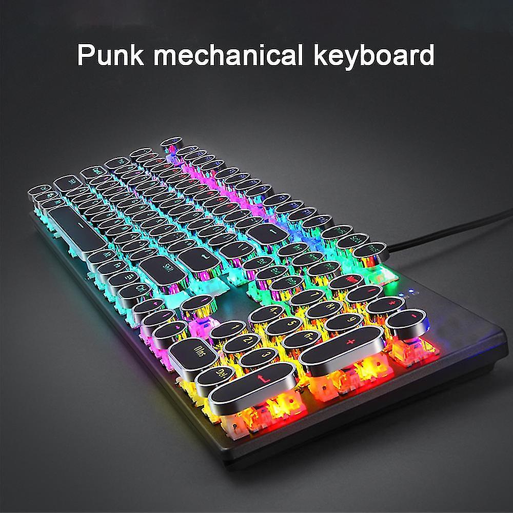 Punk Electroplated Mechanical Gaming Keyboard, Backlit 104 Keys ...