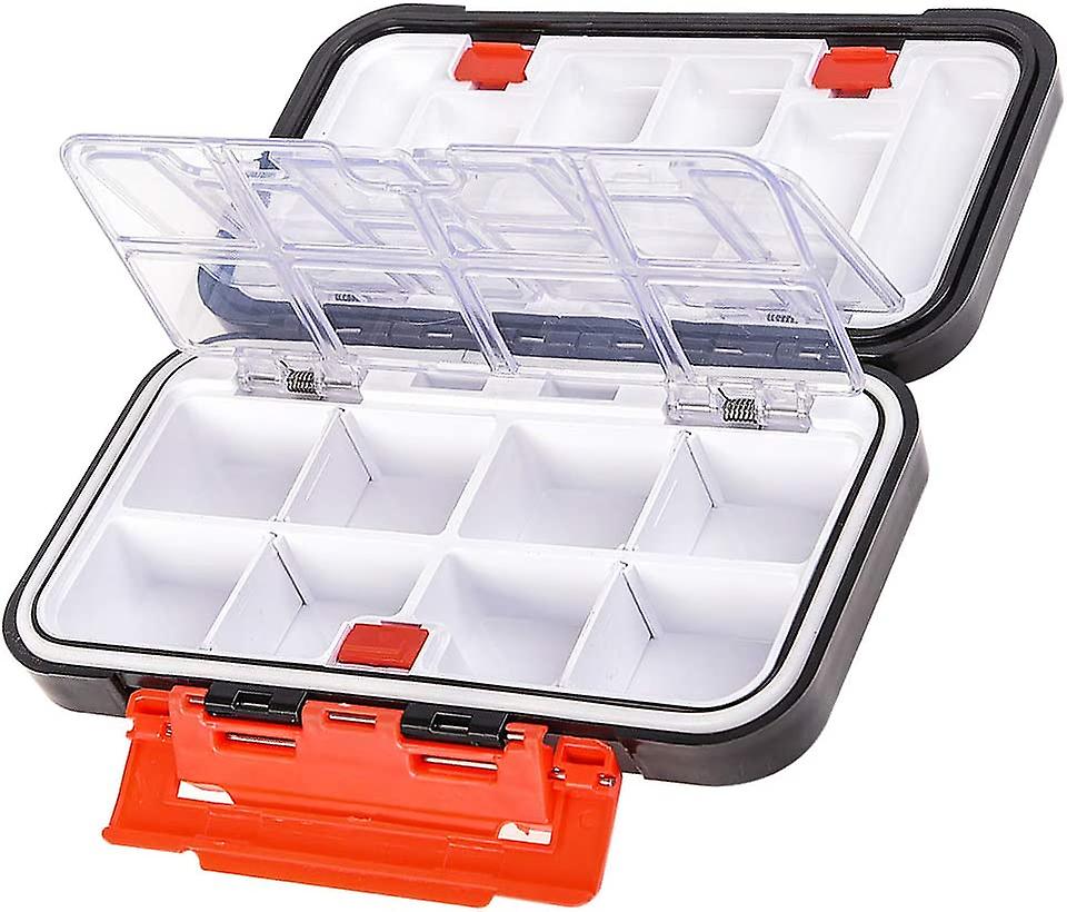 Fishing Tackle Storage Box, Double Sided Waterproof 16 Compartments ...