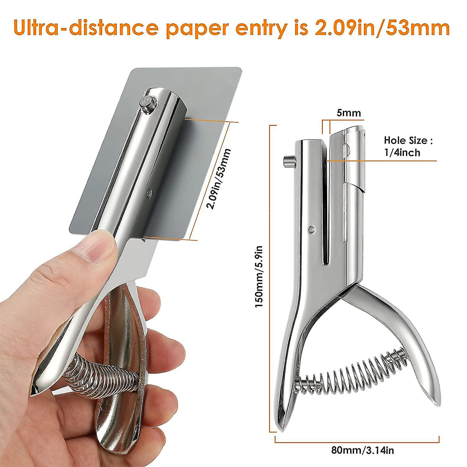 Hole Punch 1/4 Inch Single Hole Punch,heavy Duty Hole Puncher Single ...