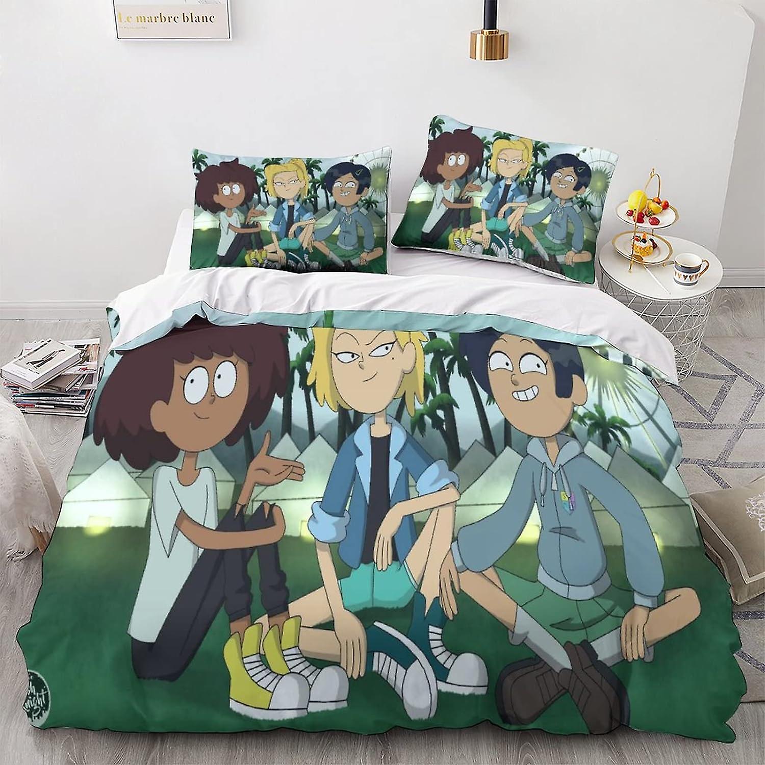 HOUKIG Amphibia Duvet Cover Set 3D Print Quilt Bedding Set 3Pcs Quilt ...