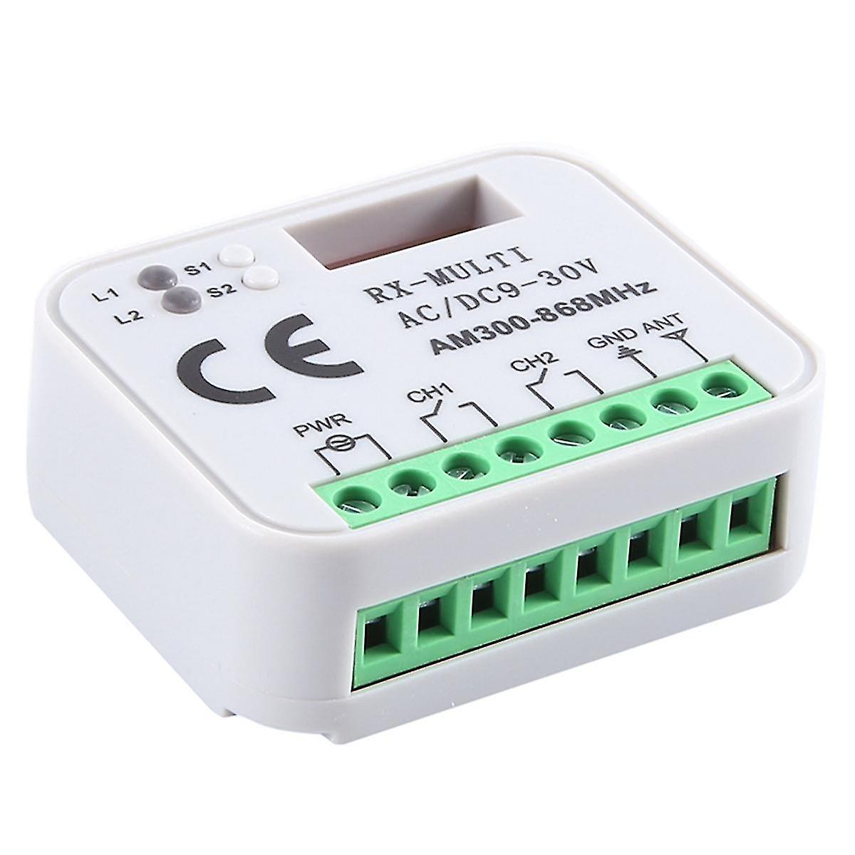 Universal Rx Multi Frequency 300-868mhz Receiver 2ch 12v 24v Relay ...