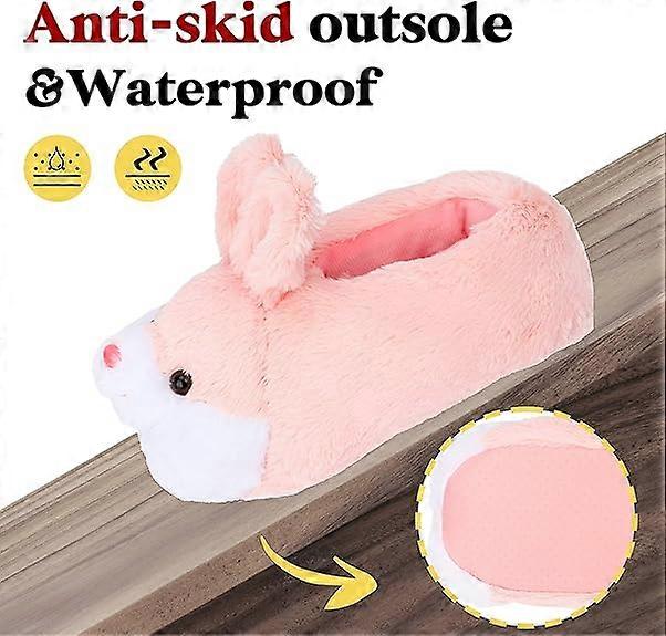 Classic Bunny Slippers,Women's Cute Plush Animals Slippers,Funny House ...