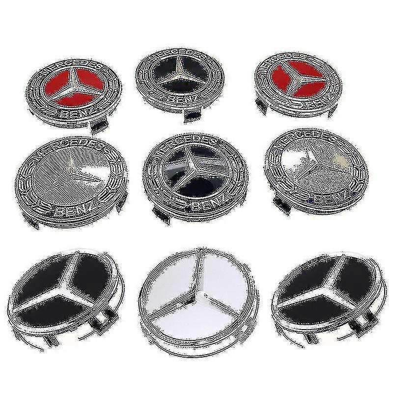 4pcs Wheel Center Caps Personalized Center Hub Cover For Mercedes-benz ...