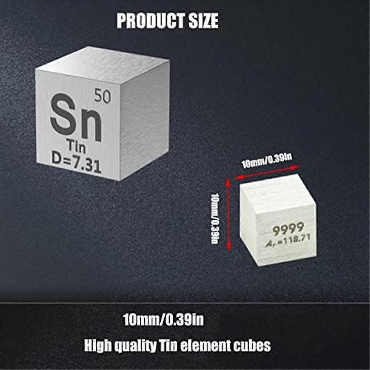 Tin Elements Sn Density Cube - Elements Collection Periodic Table - Lab ...
