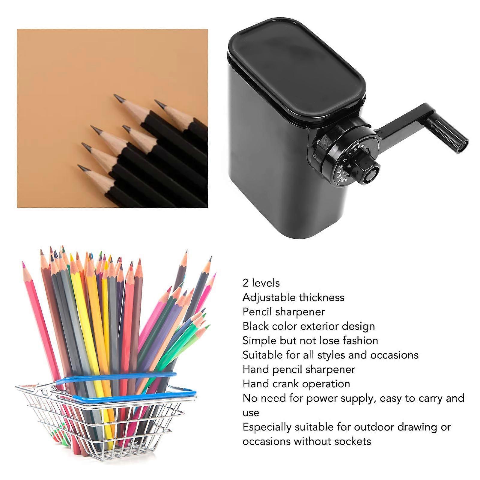 Hand Crank Pencil Sharpeners 2 Levels Adjustable Easy Operate ...