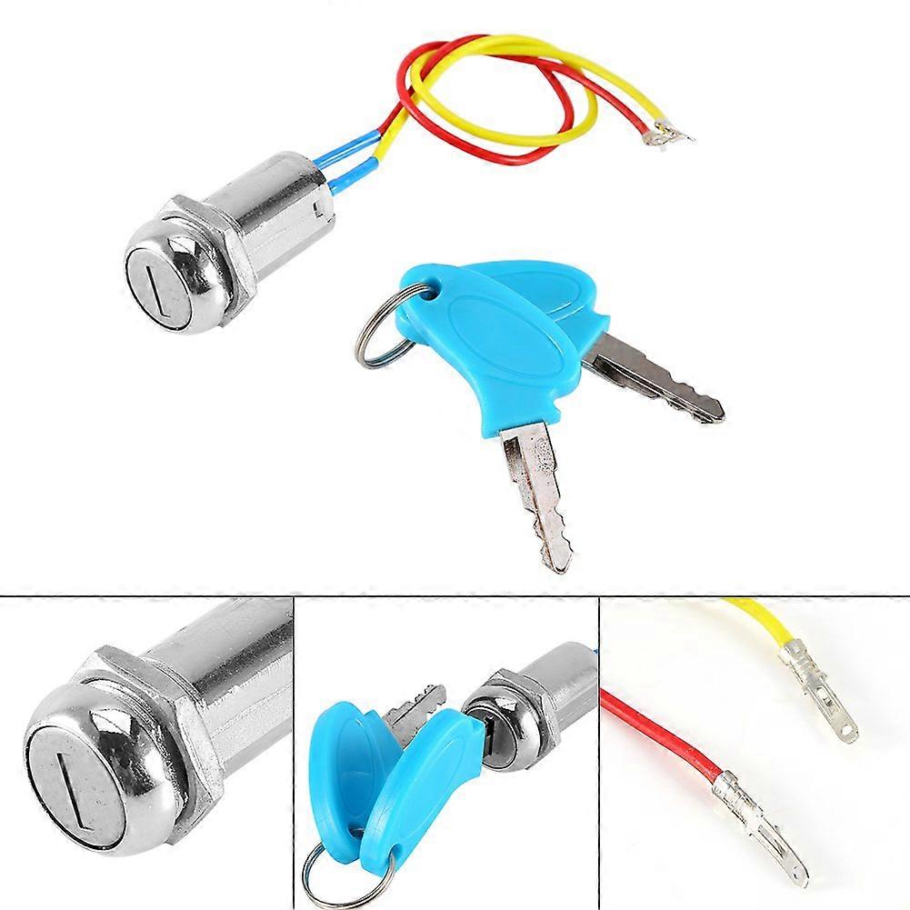 2 Colors Ignition Key Switch, 2 Wire Electrical Switch with 2 Keys ...