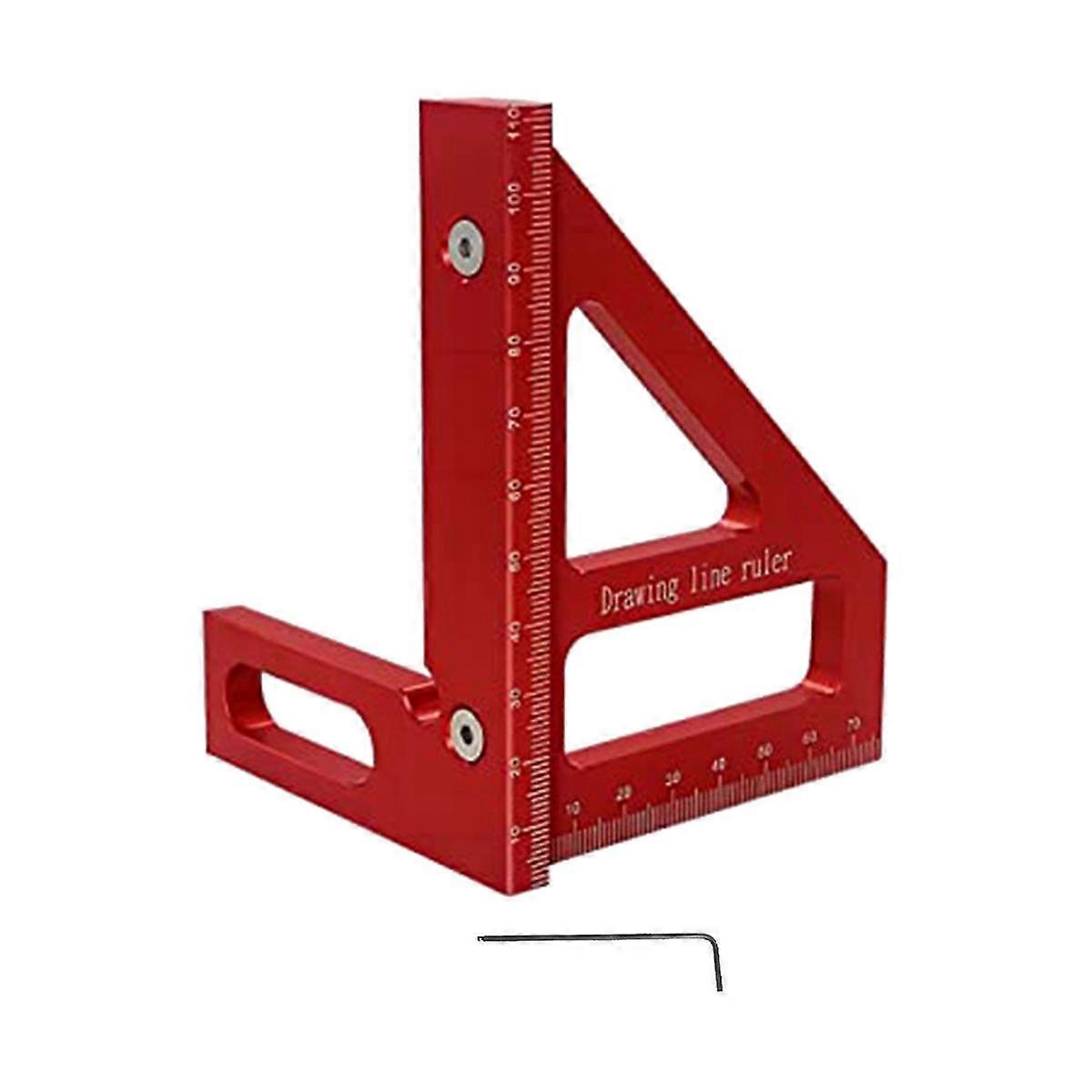 3D Multi-Angle Measuring Ruler 45/ Aluminum Alloy Drawing Line Ruler ...