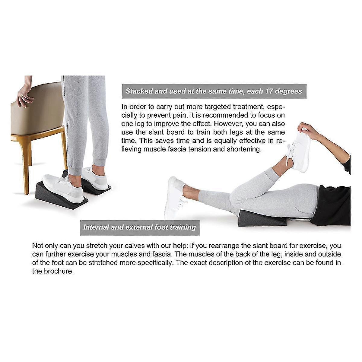 3pc Leg Stretcher Foot Squat Wedge Foam Slant Board For Squats Calf ...
