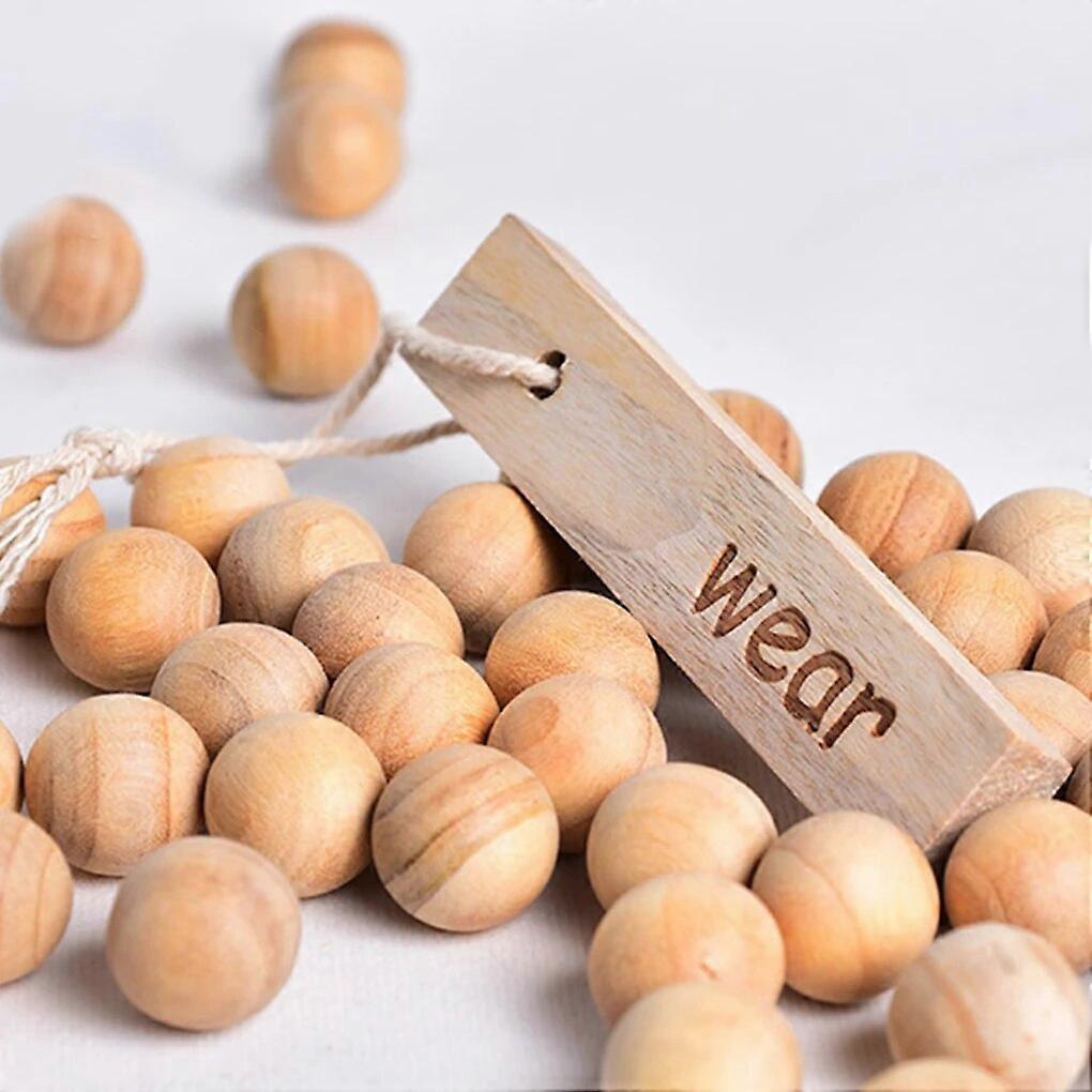 50PCS/Set Smell Cedar Moth Insect Repellent Round Balls Durable Wood ...