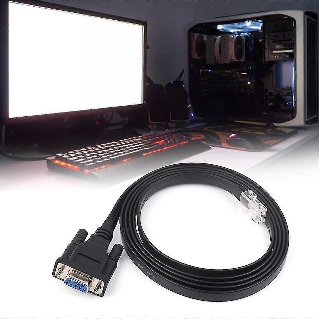 RJ45 to RS232, DB9 9Pin Serial Port Female to RJ45 Female Cat5 Console ...