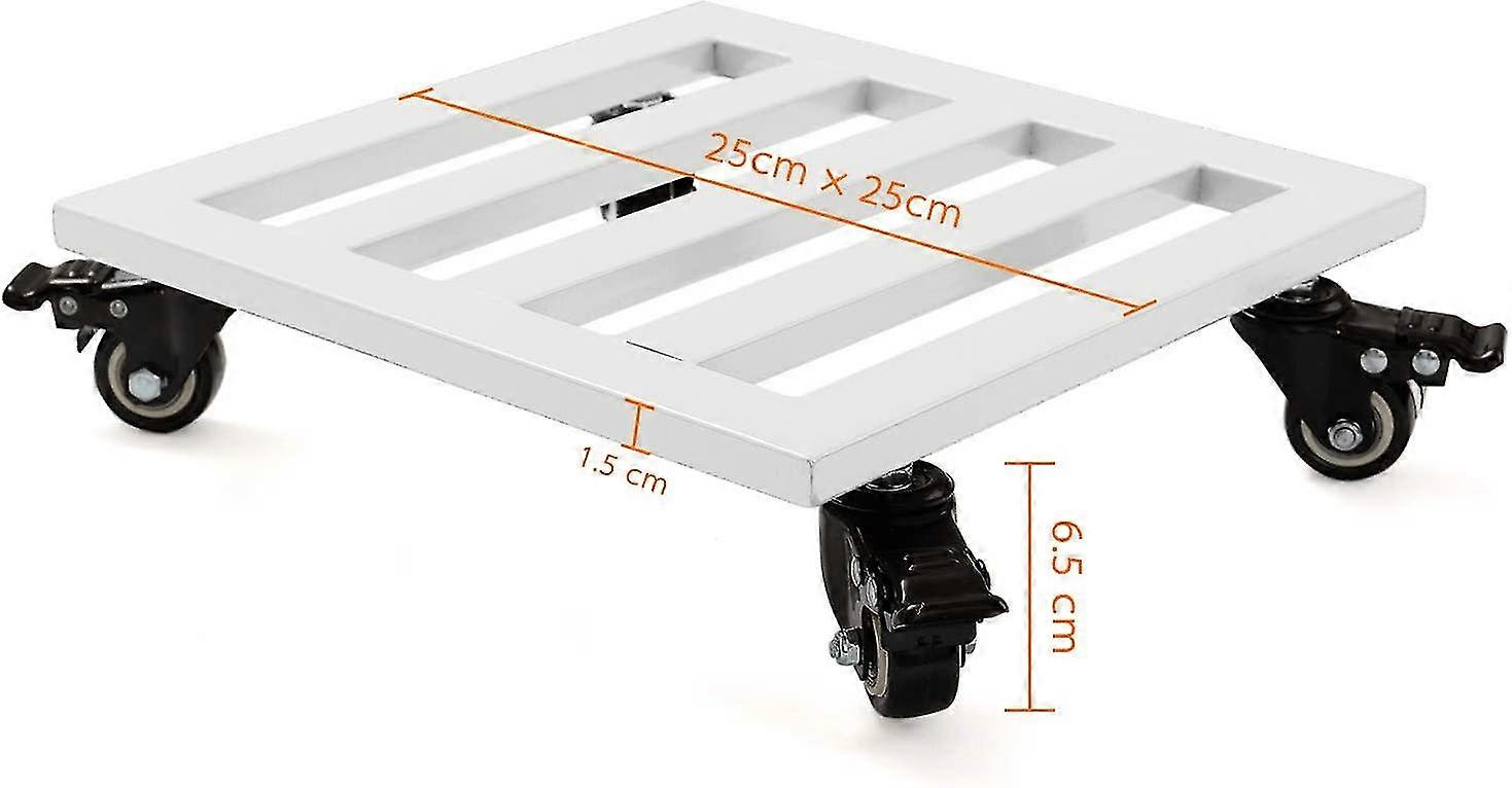 Flower Pot Stand,25 Wheeled Iron Square Shape Flower Pot Heavy Duty ...
